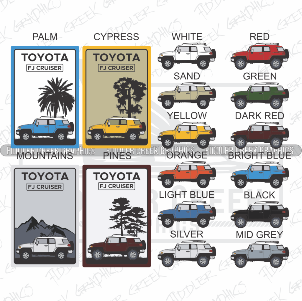 Toyota FJ Cruiser Wall Art Aluminum Signs Customizable - Fiddler Creek ...
